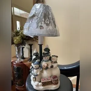Accents | Pat Richter Ahomestead Shoppe Snowman Family Lamp Snowfolk ...